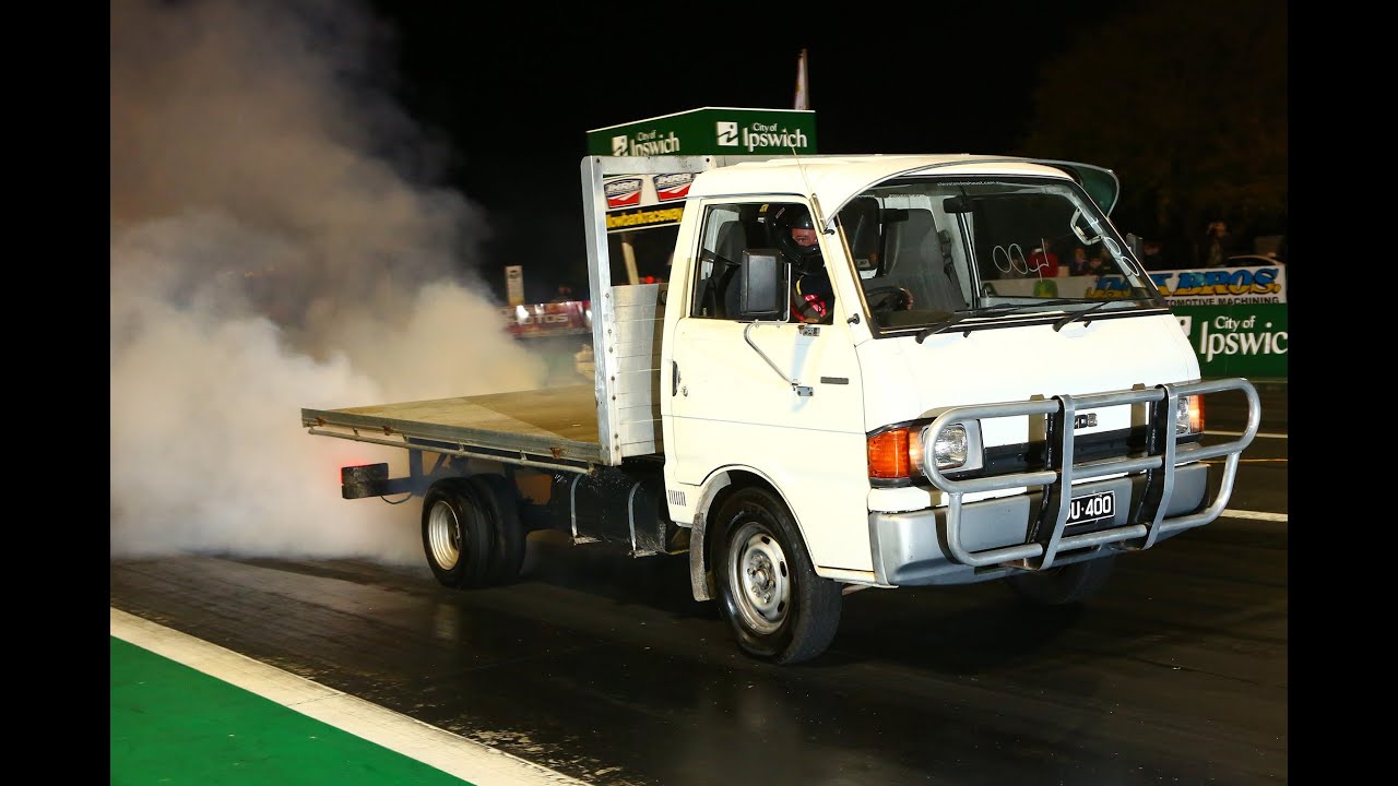 CRAZY 1UZFE 450 HP TURBO POWERED MAZDA E2200 SLEEPER WORK RIG - YouTube