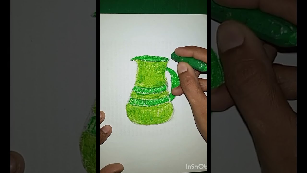 how to draw jug with very simple technique - YouTube