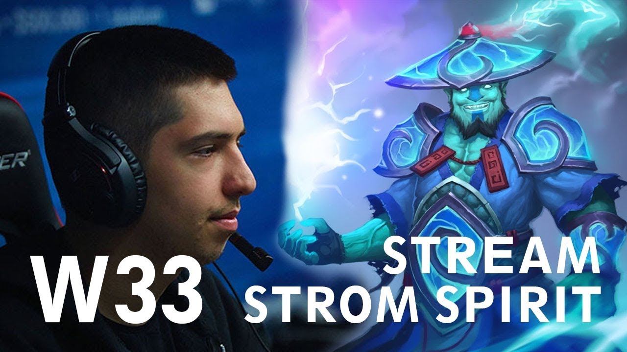 Twitch DOTA 2 Stream w33haa Storm Spirit - YouTube