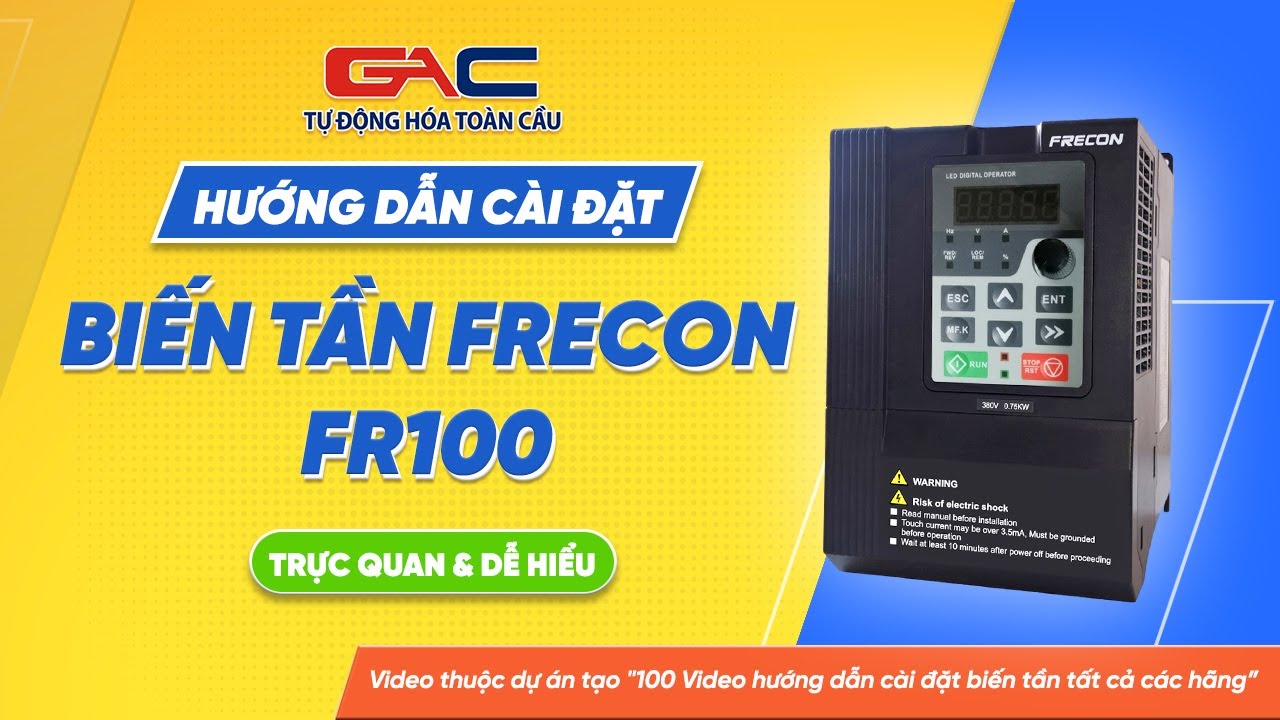 Cài đặt biến tần Frecon FR100 & Hướng dẫn đấu nối dây #inverter # ...
