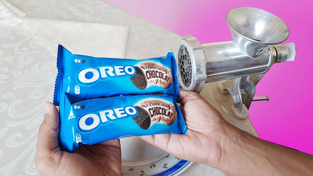 The Best Experiment OREO Cookies Chocolate VS MEAT GRINDER Very Cool ...