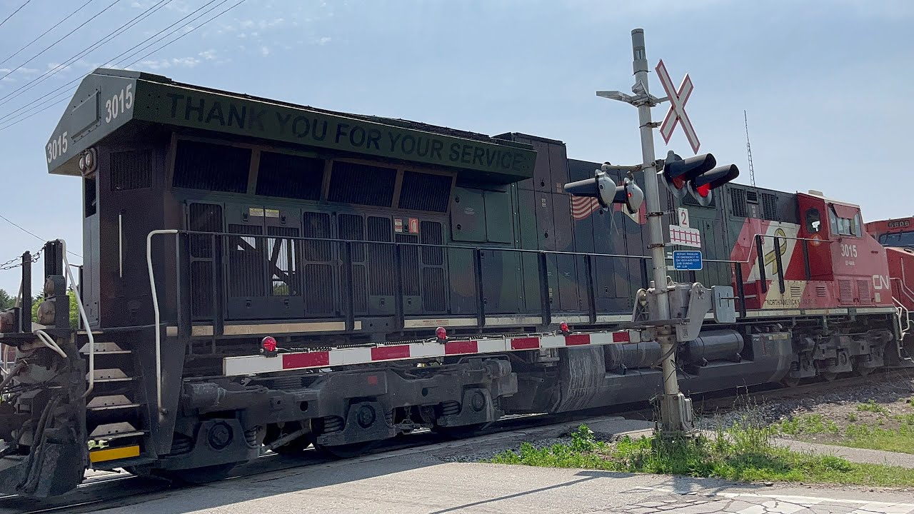 (Veterans Unit!!!/Ethanol Train) CN - U714 | #2873 Leads #3015 & #5606 ...
