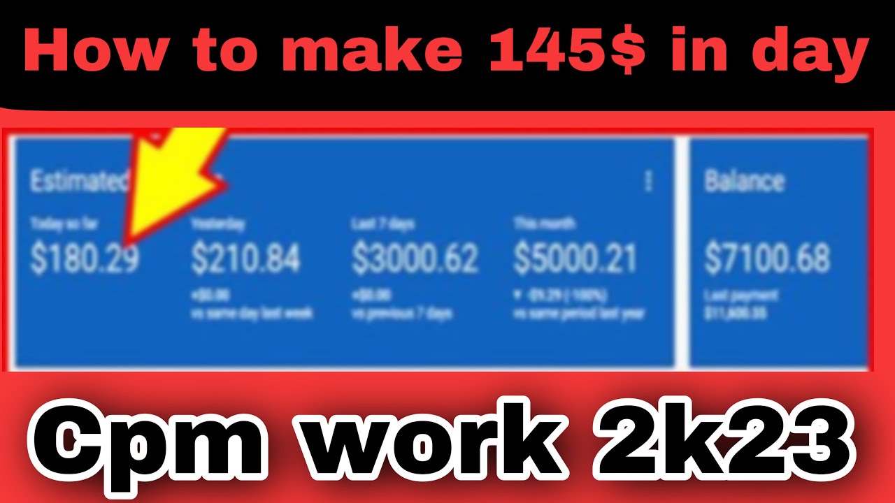 Cpm work new trick | cpm work trick 2023 | how to make more money on ...