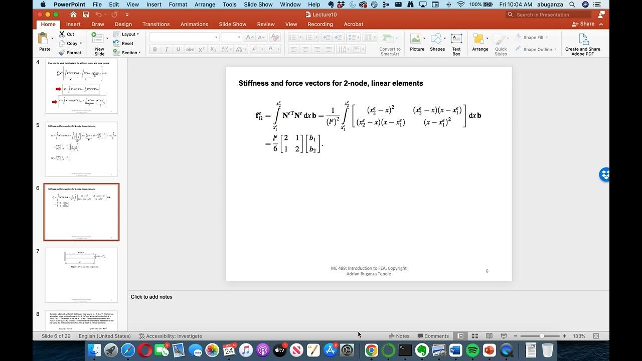 ME489 Introduction to FE Python Lab 3: Finite element solution 1D - YouTube