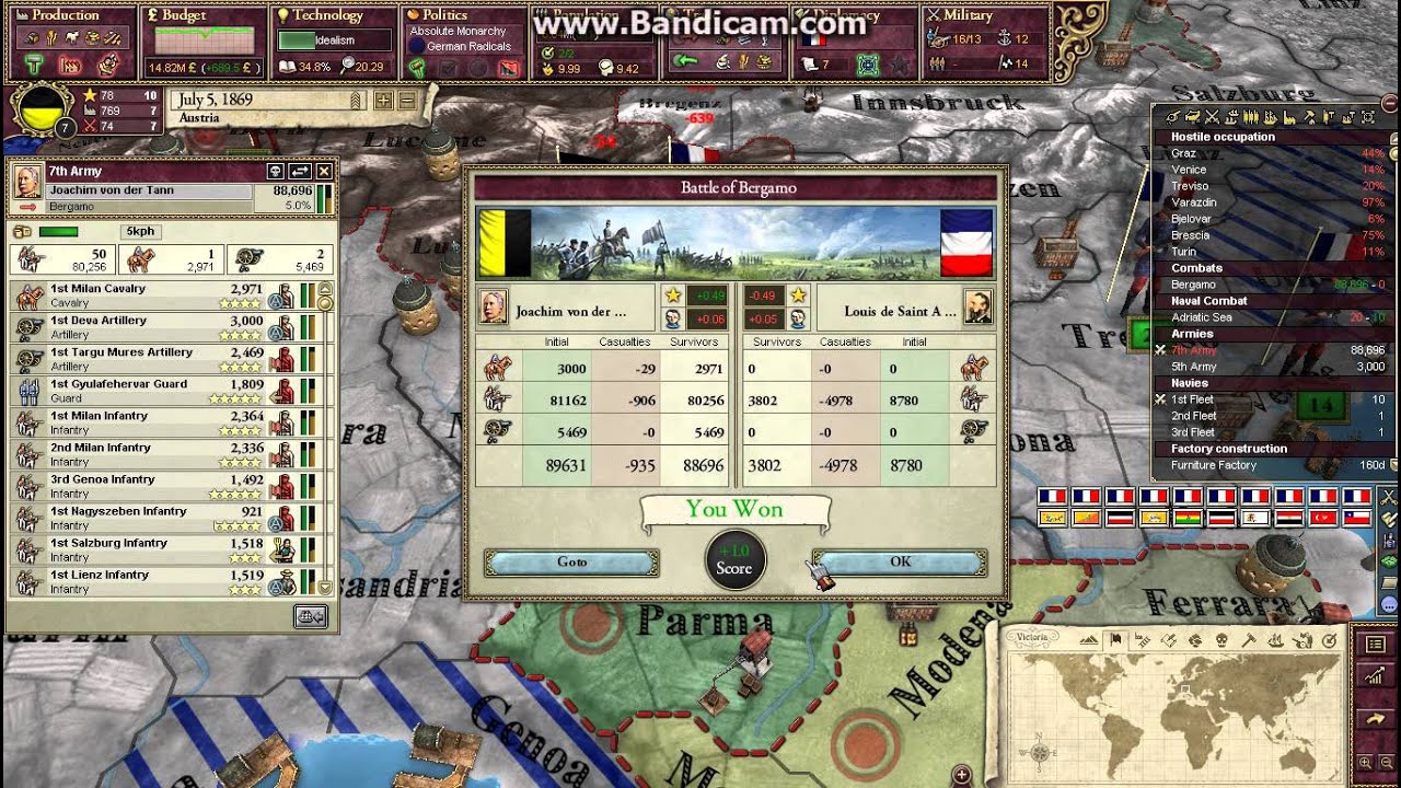 Victoria 2 Austria Walkthrough part 20 - YouTube