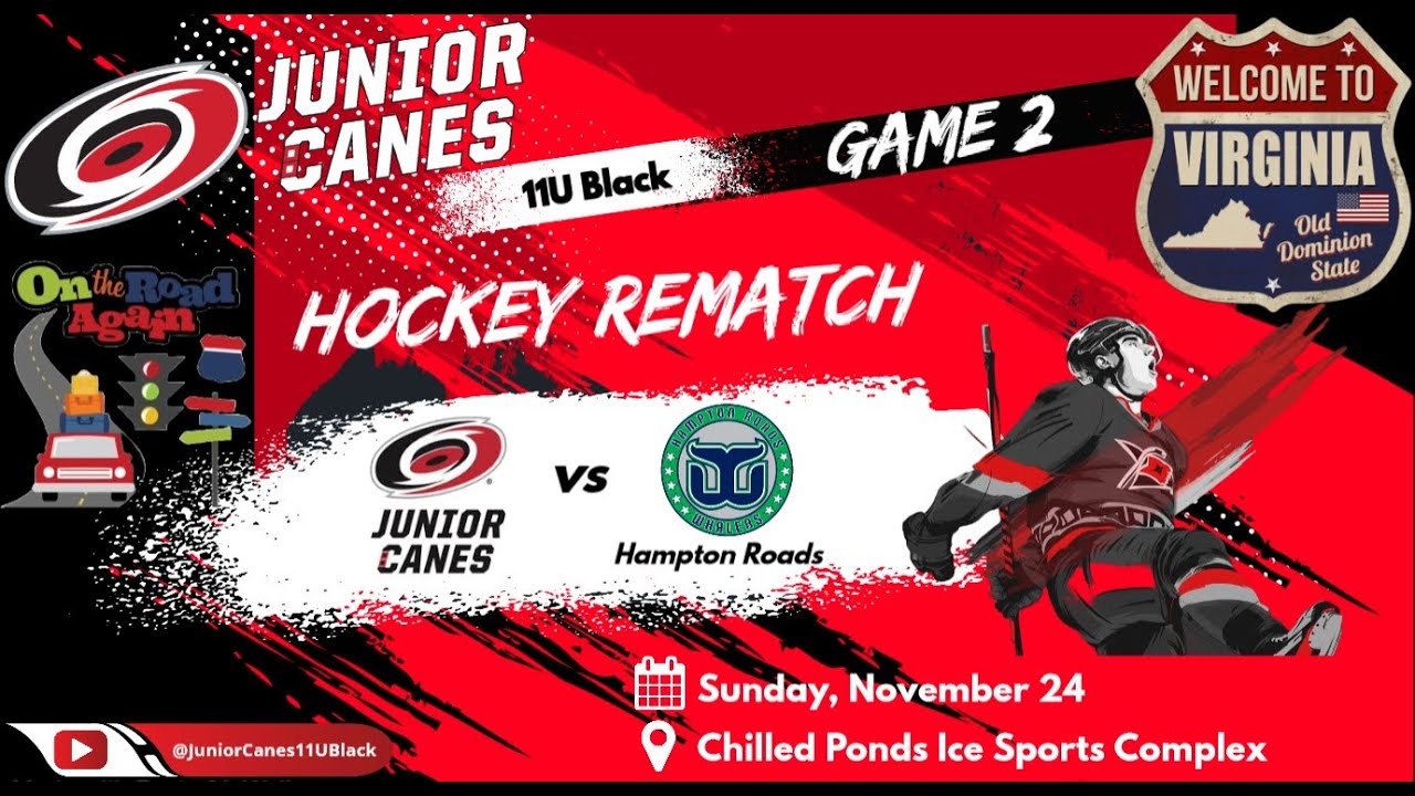 Jr Canes 11U Black vs Hampton Roads - Game 2 (4 of 4) in Virginia - YouTube
