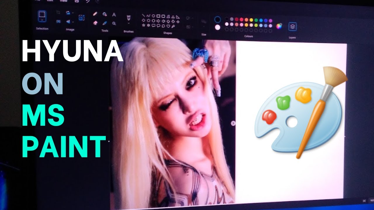 [LIVE] Drawing hyuna on MS paint - YouTube