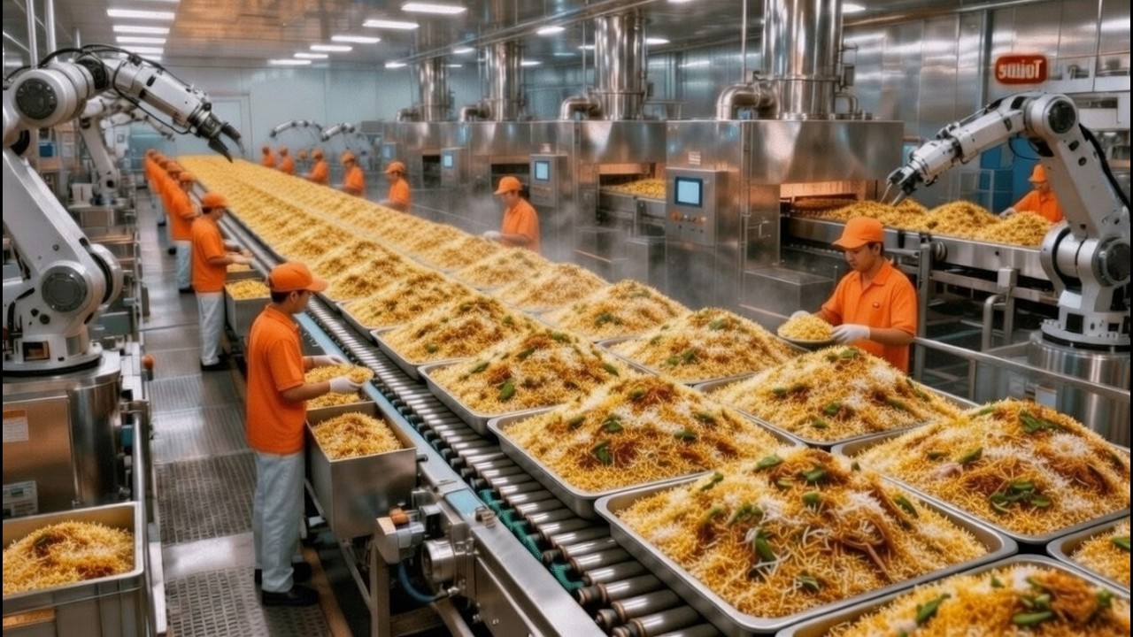 Rice Cooking Process in a Factory | Large-Scale Rice Preparation - YouTube