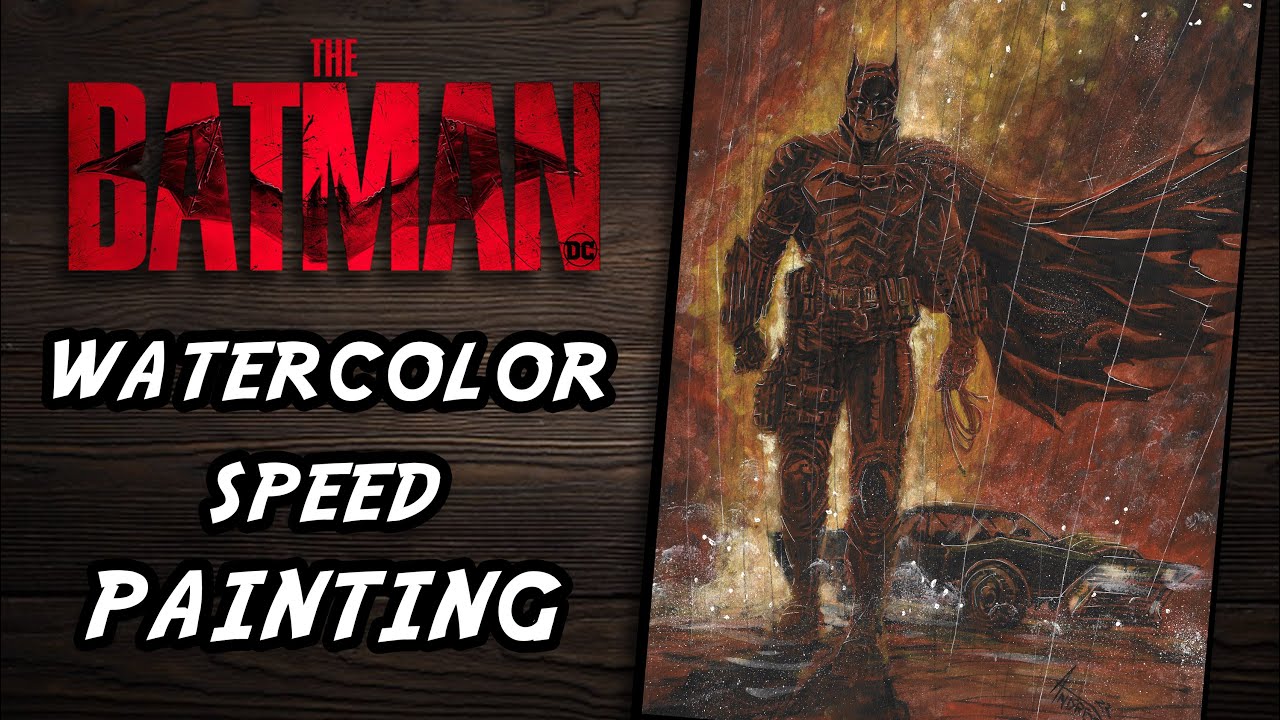 The Batman watercolor painting / Batman pintura aquarela - SPEEDPAINT ...
