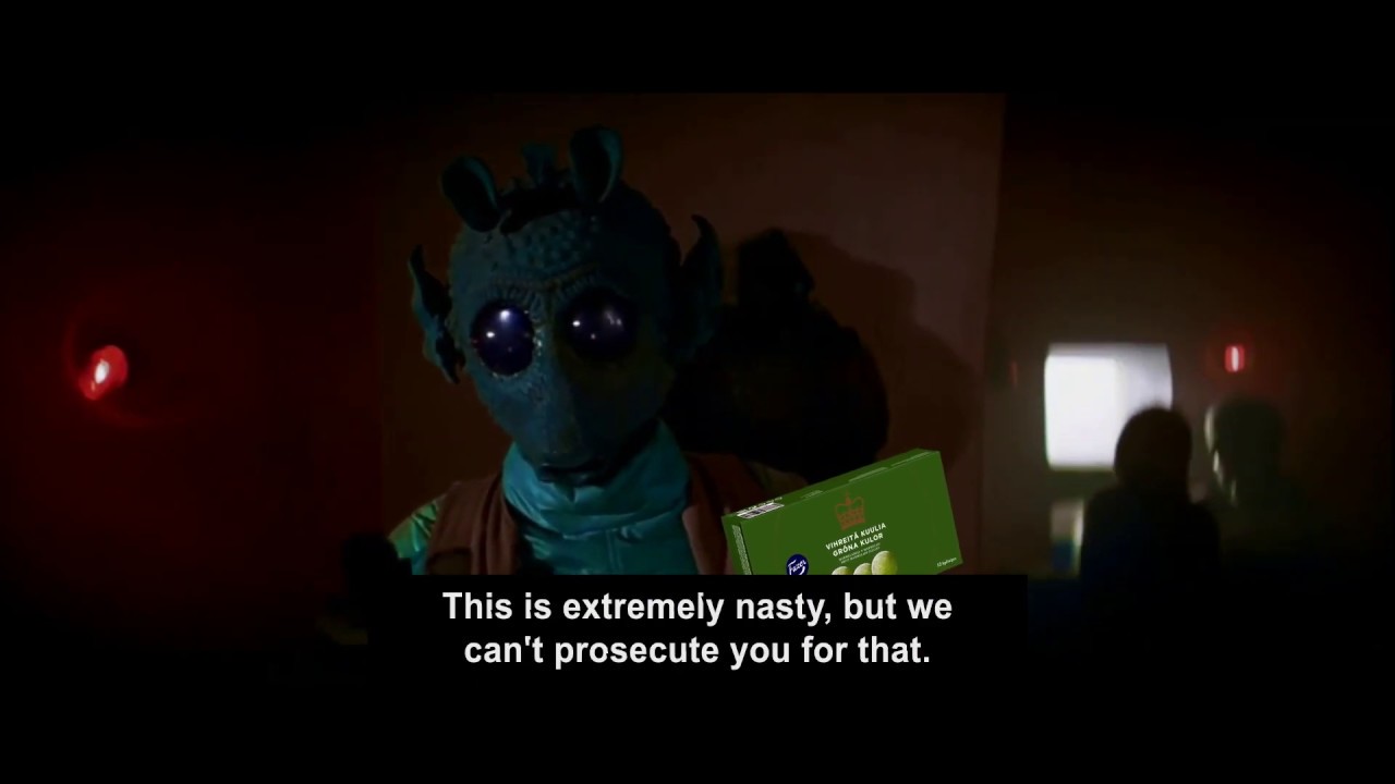 Han Solo & Greedo doing Monty Python's Crunchy Frog sketch - YouTube