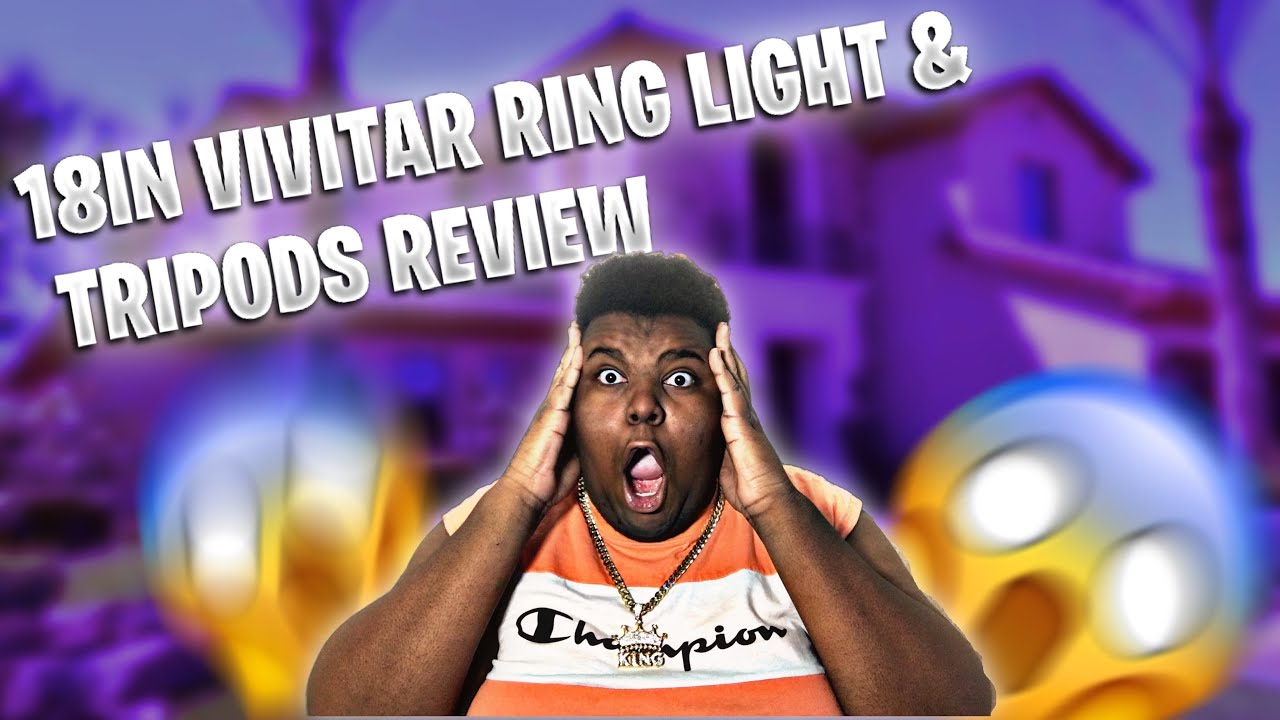 18IN VIVITAR RING LIGHT & ONN TRIPOD REVIEW - YouTube