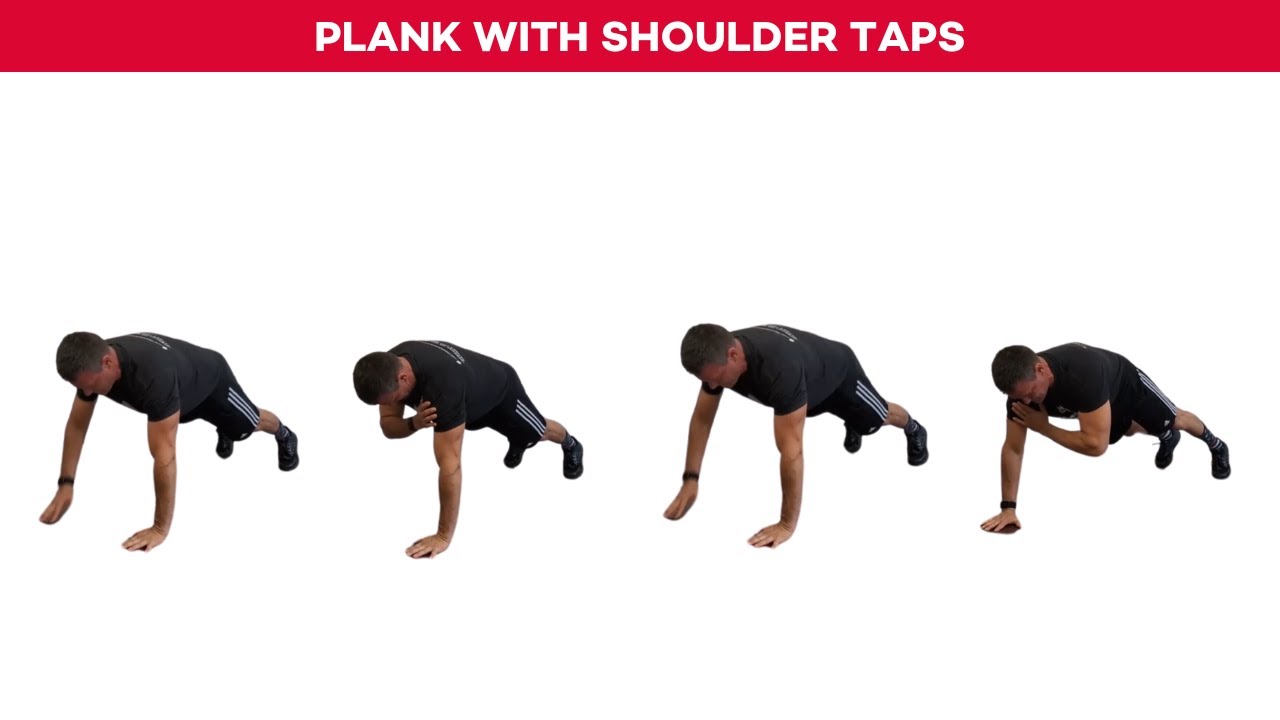 PLANK WITH SHOULDER TAPS EXERCISE - YouTube