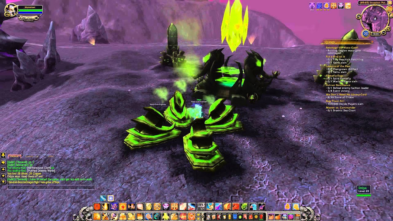 Quest 1172: Sabotage the Warp-Gate! (WoW, human, paladin) - YouTube