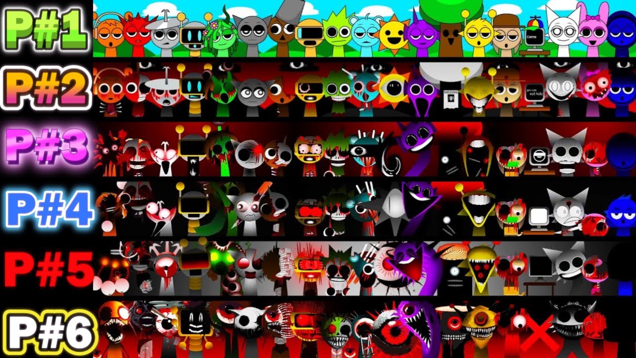 Incredibox Sprunki - All Phases 1-6 Characters Together in One Amazing ...