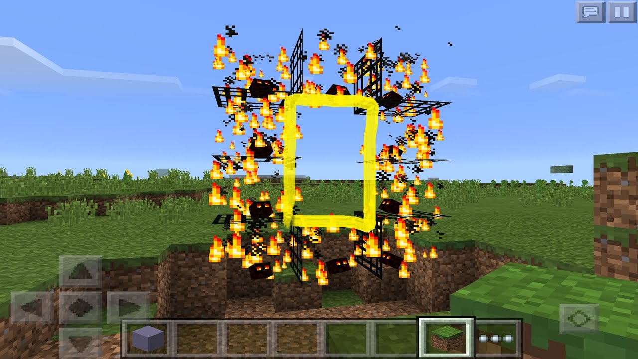 Fire Portal Trick - Minecraft PE - YouTube