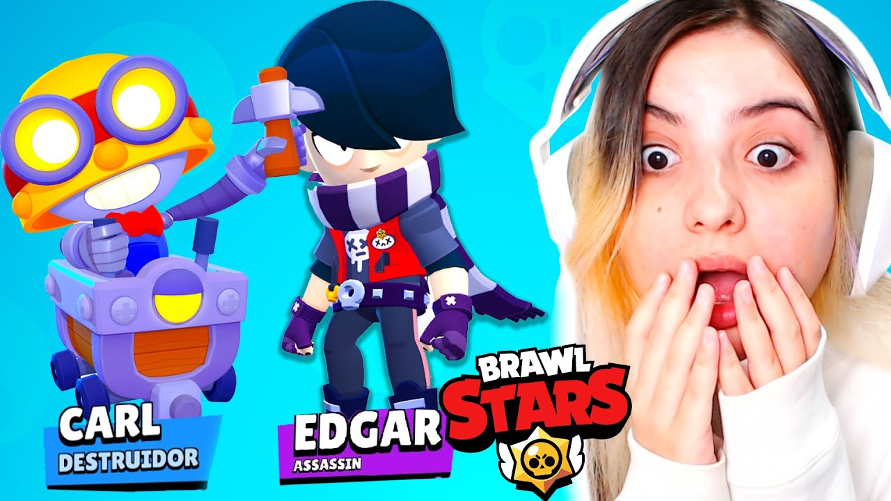 LIBEREI um NOVO BRAWLER CARL e APRENDENDO a JOGAR de EDGAR no Brawl ...