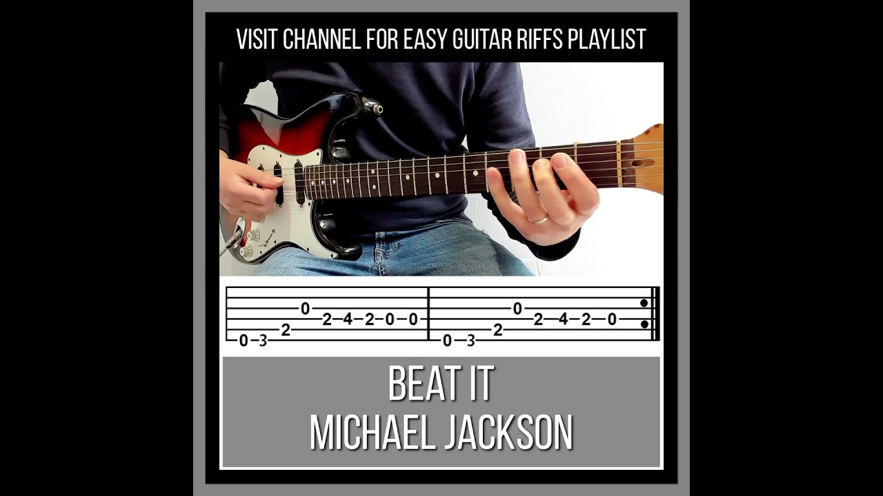 Easy Guitar Riffs - Beat It (TAB) - Michael Jackson - How to Play Beat ...