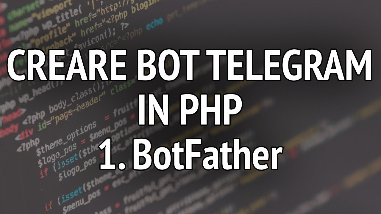Creare BOT su Telegram in PHP - 1. BotFather - YouTube