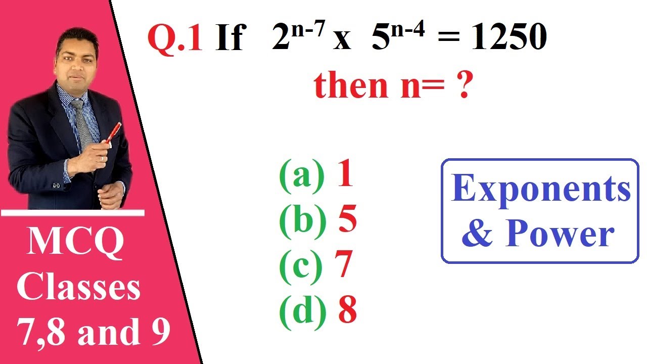 Extra Questions On Exponents & Power | Class-7, 8 and 9 | | Laws of ...