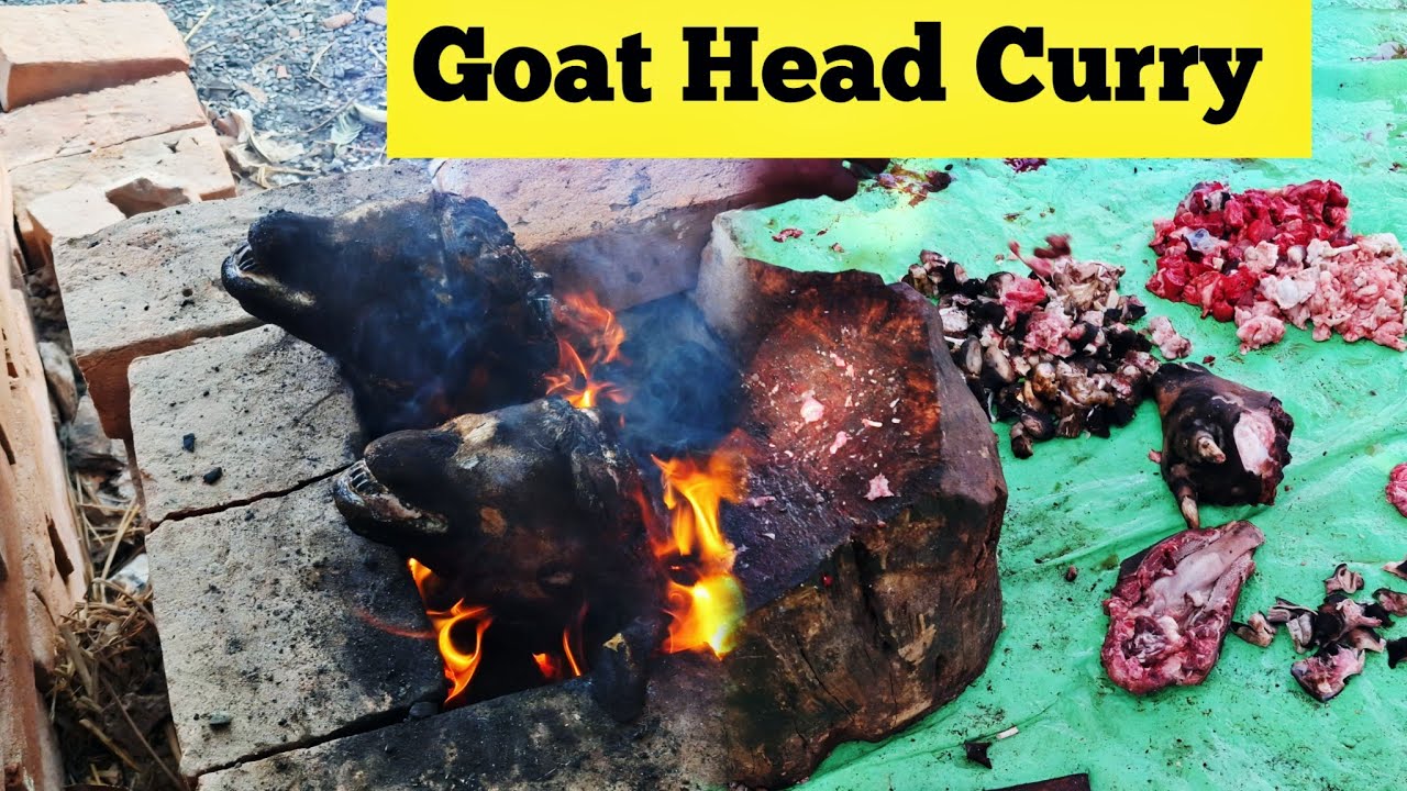 15 KG , GOAT LEGS INTESTINE LUNGS & BLOOD COOKING IN BRICKS FACTORY # ...