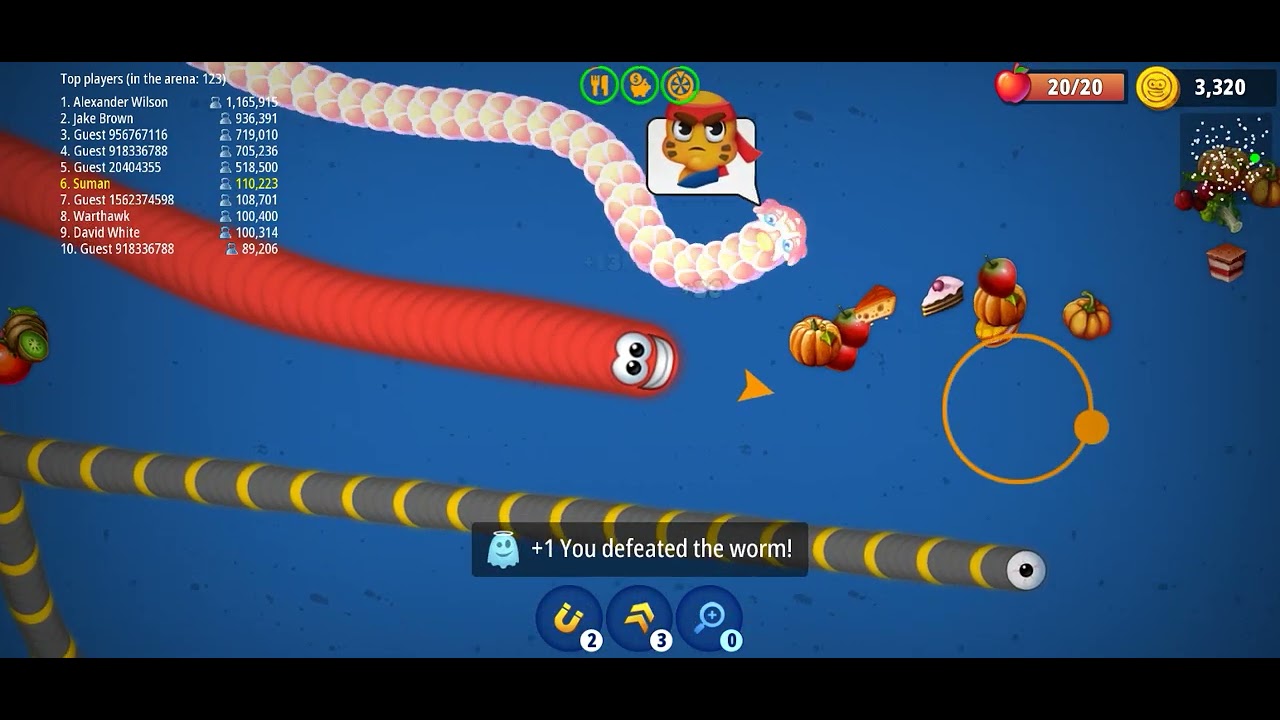 Worms Zone Very Big Snake Challenge 😱||‎@sumangamer9931 - YouTube
