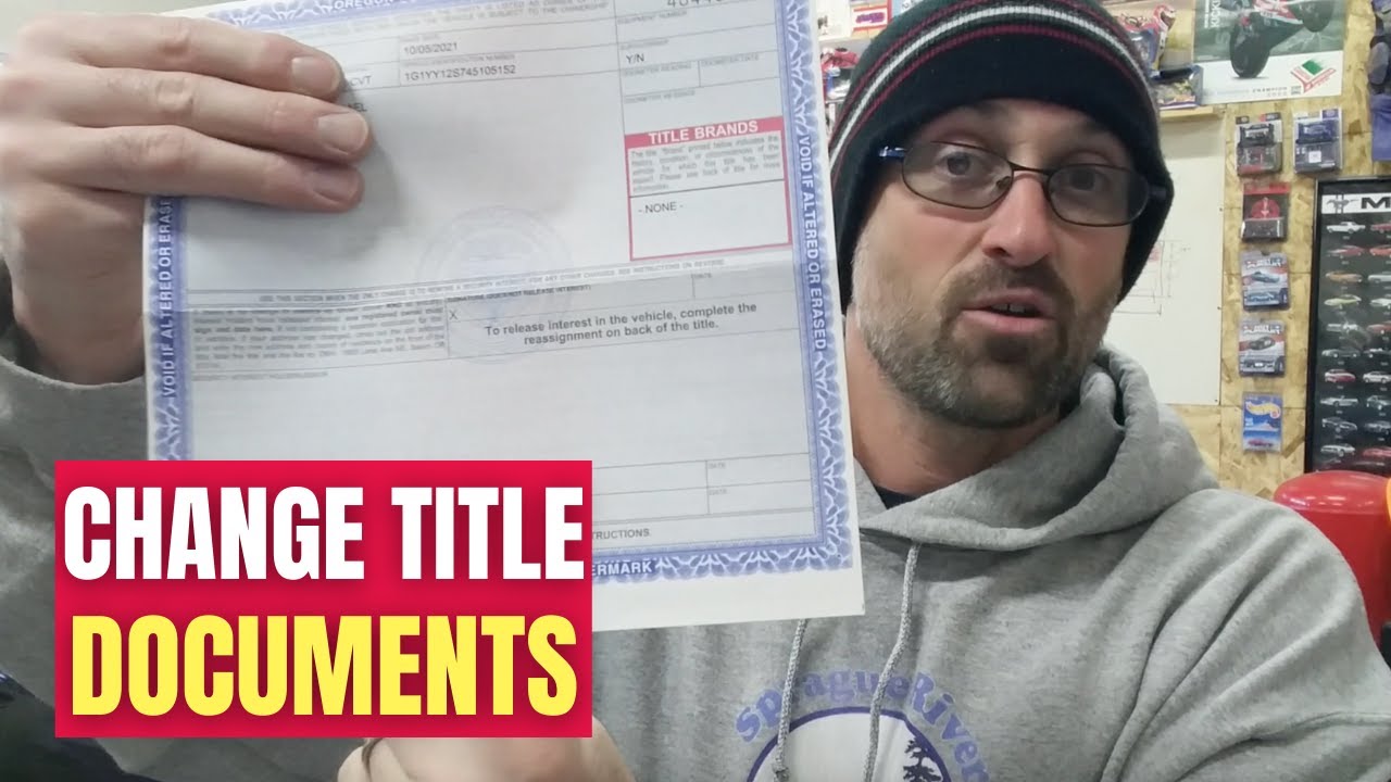 How to change the title on car documents - YouTube