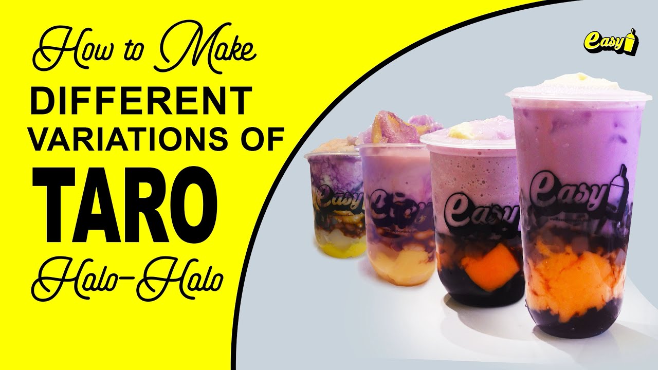 How to make different variations of Taro Halo-Halo using Milk Essence ...