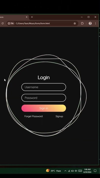 Animating Forms With Html And Css Source Code Available Coding Html Css Codewithtechyasir