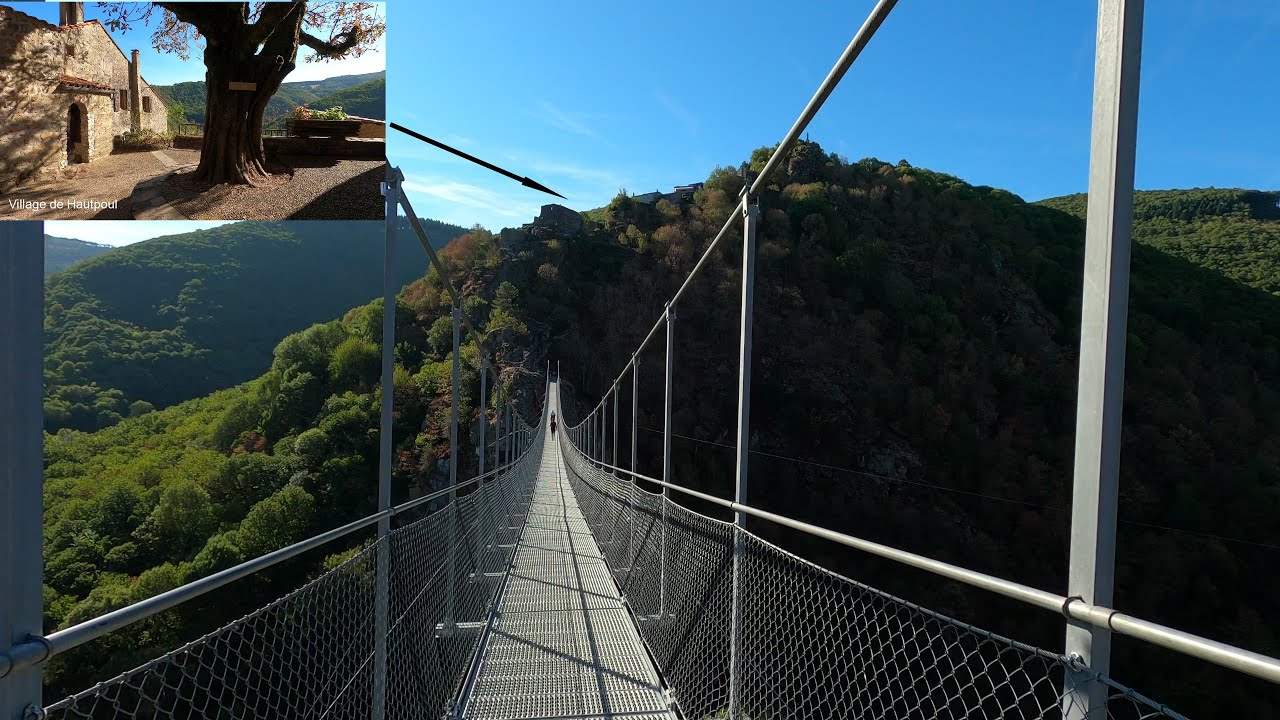 Passerelle de Mazamet et Village d'Hautpoul - YouTube