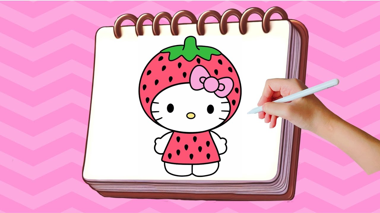 Drawing Hello Kitty in a Strawberry Dress Challenge - Can YOU Do It ...
