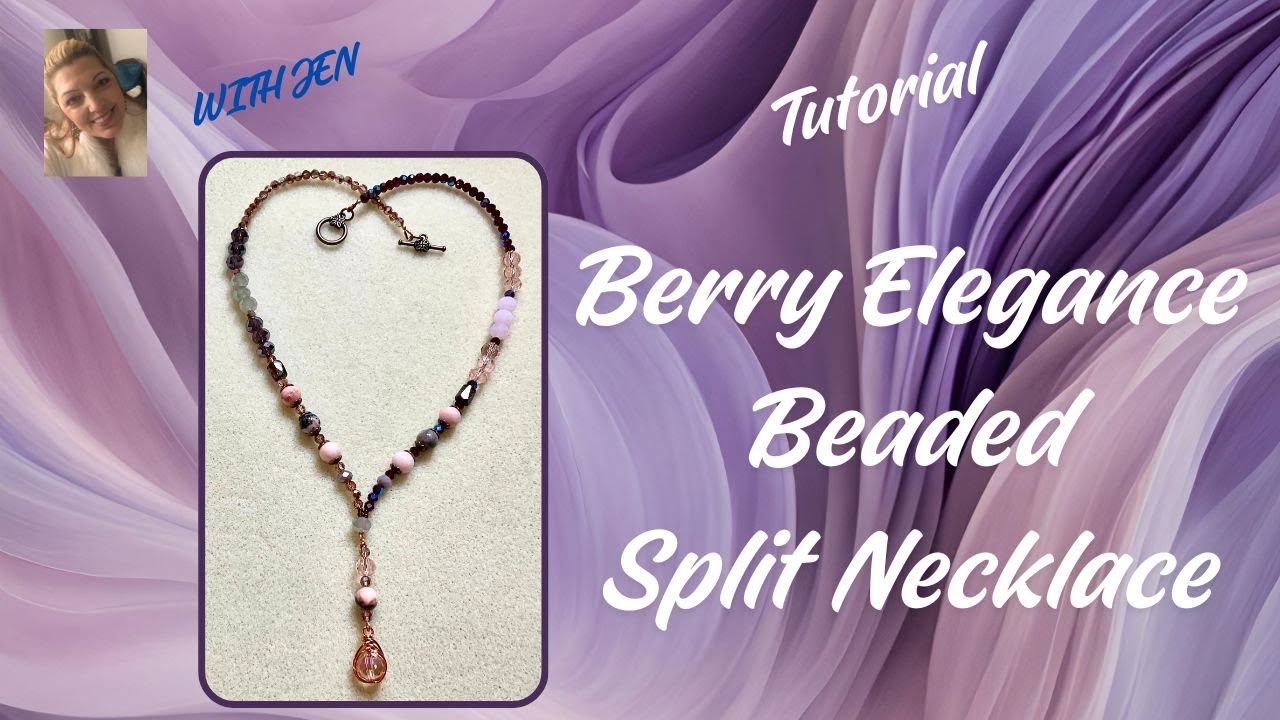 How to Make an Asymmetrical Split Necklace - Berry Elegance - Technique ...