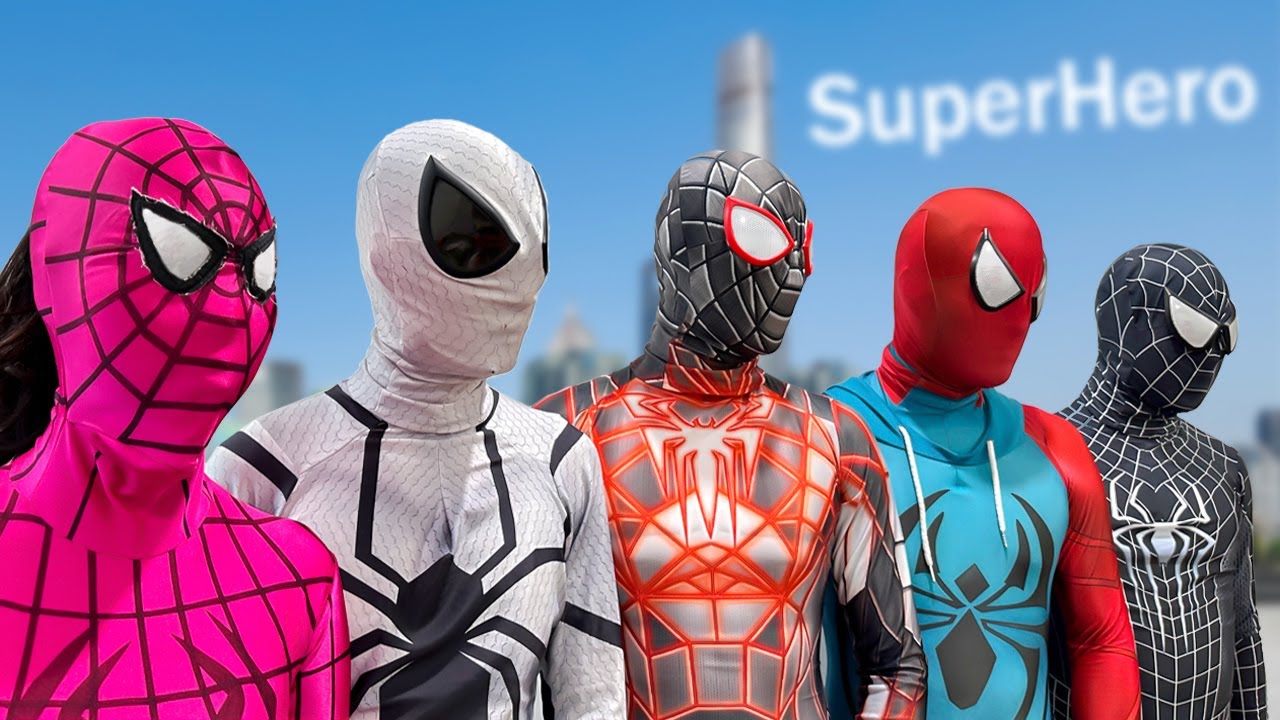 PRO 5 SUPERHERO TEAM || Hey Spider-Man , Go To Trainning Nerf Gun ...