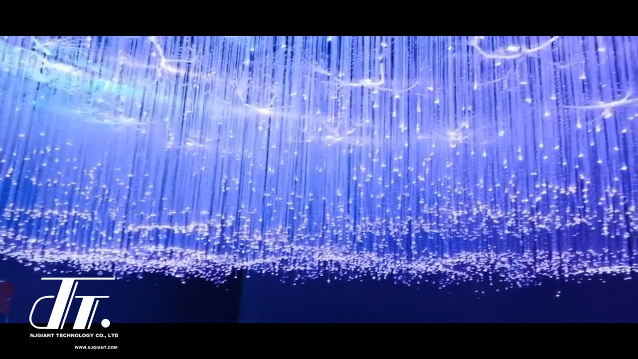 Fiber Optic Hanging Light - YouTube