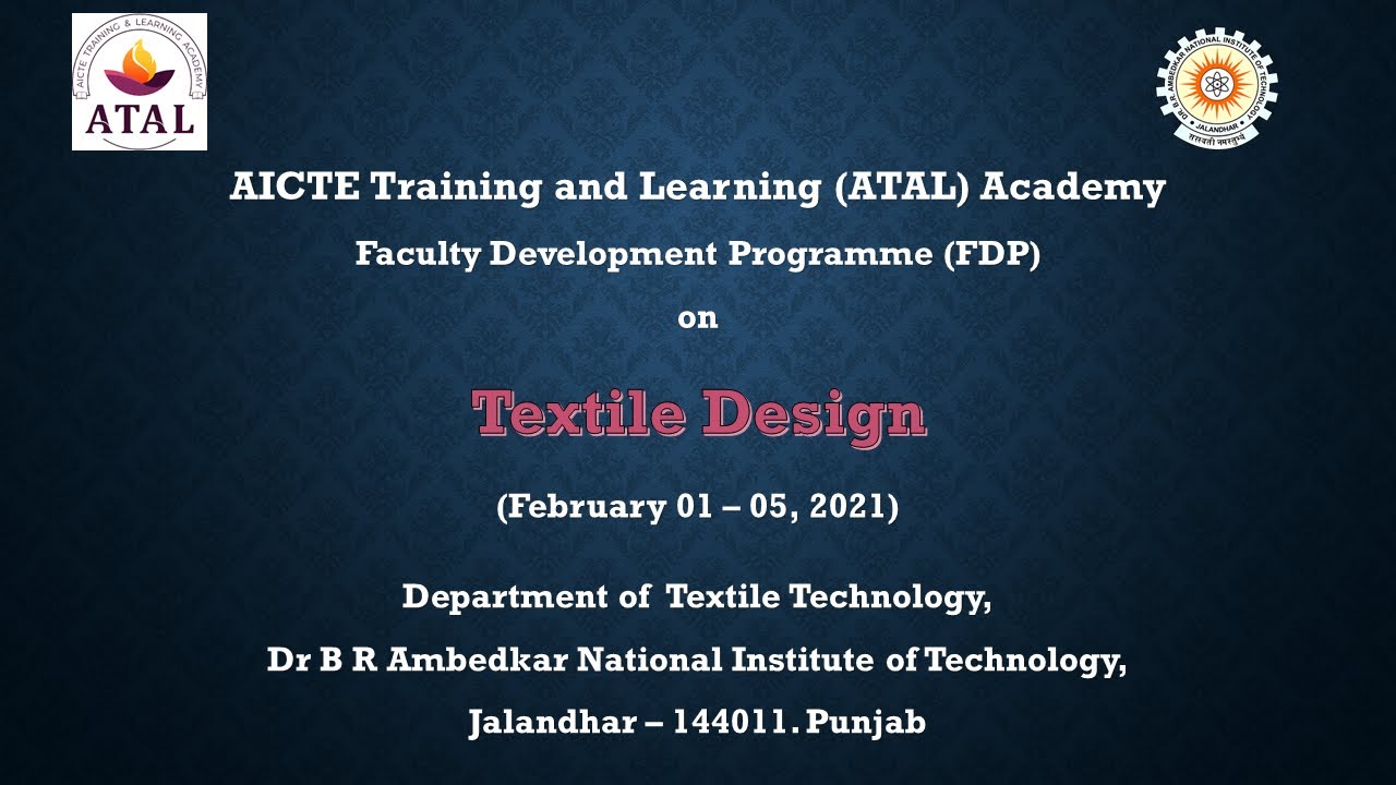 Valedictory Ceremony of Online Faculty Development Programme(FDP) on "Textile Design" - YouTube