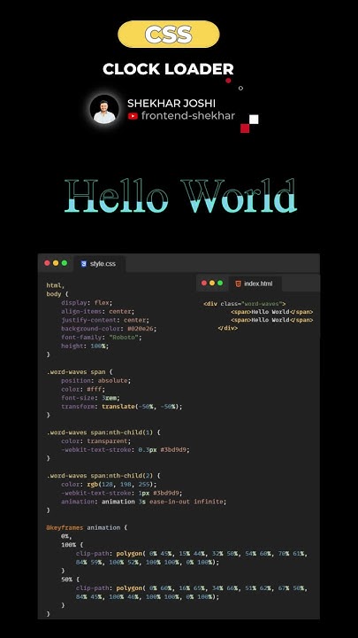 Word Waves Text Animation | HTML & CSS - YouTube