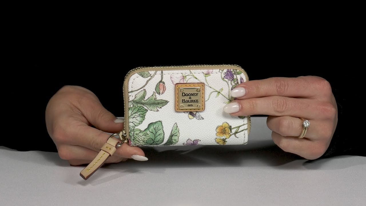 Dooney & Bourke Botanical Zip Around Credit Card Case SKU: 9887592 ...