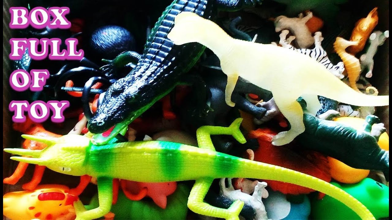 Box Full of Toys Wild Animals Box Toys Safari Toy Zoo Animals Names for ...