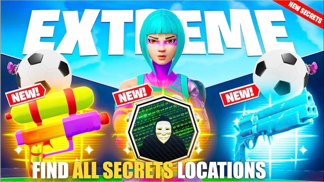 EXTREME 1V1 FREE FOR ALL ALL GUNS MAP FORTNITE CREATIVE - ALL SECRETS LOCATIONS (SECRET CODE ...