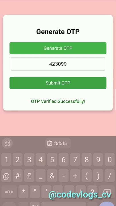Generate Otp Validation Using Html Css And Javascript Html Css Js