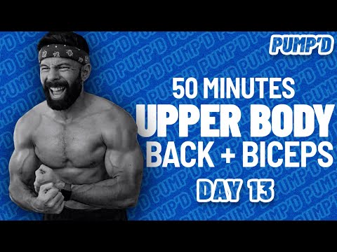 50 Minute Back and Biceps - DB Only Workout | PUMP'D - Day 13