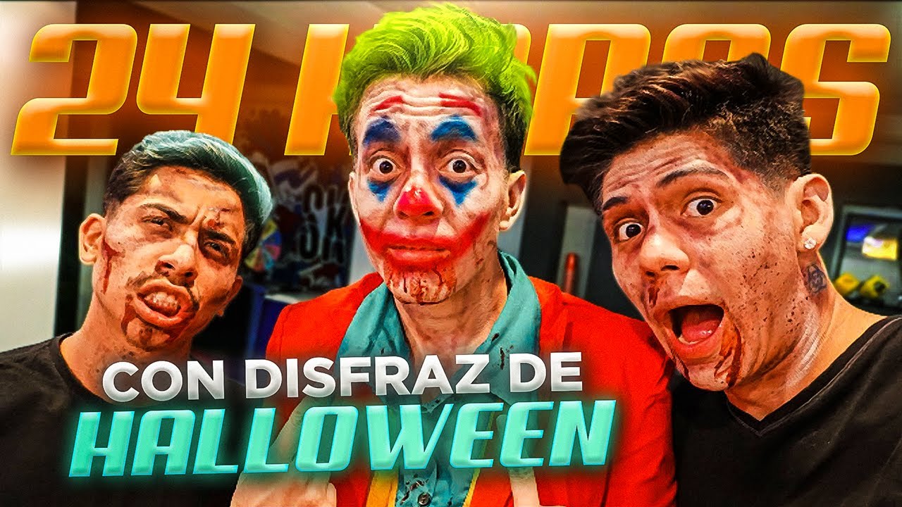 ¡24 HORAS con nuestro DISFRAZ de HALLOWEEN! Vlog #2 - [ANTRAX] ☣ - YouTube
