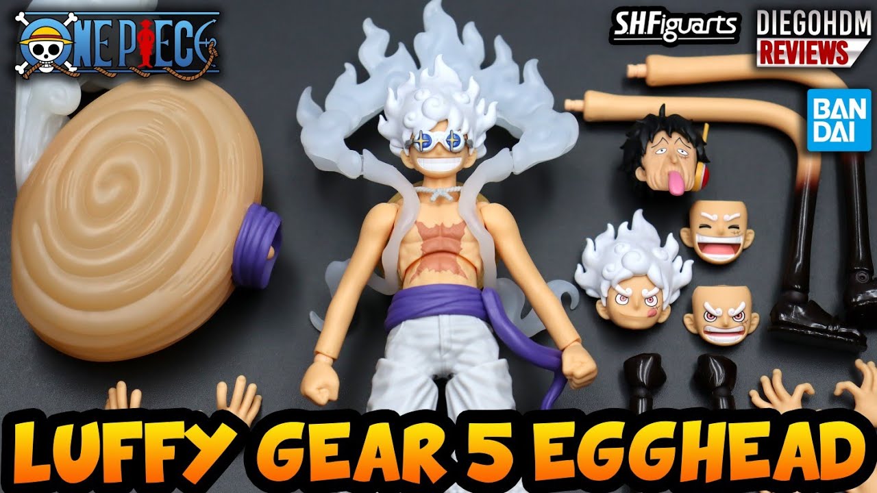 LUFFY GEAR 5 EGGHEAD One Piece S.H.Figuarts é incrível! Unboxing e ...