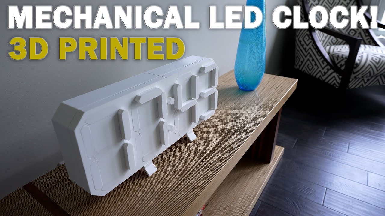 Making a UNIQUE Mechanical LED Clock with Custom 3D Printing - YouTube