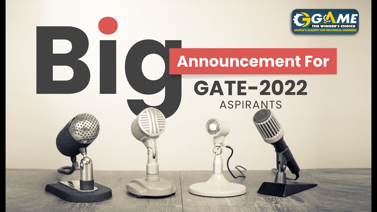 Big Announcement for GATE 2022 Aspirants - YouTube