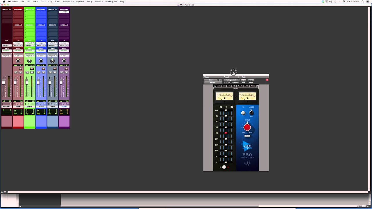 365 Waves Api 560 Equalizer In Protools - YouTube