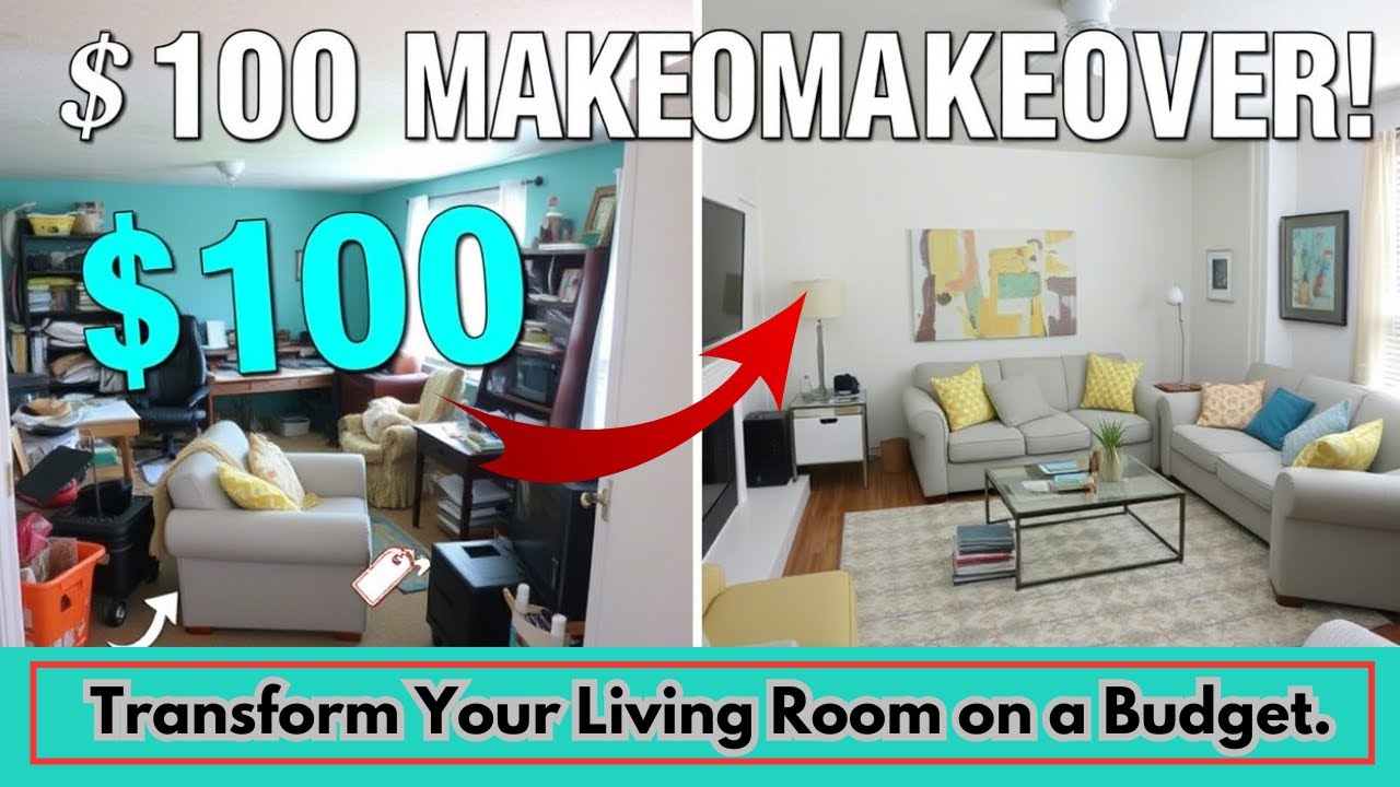 $100 Living Room Makeover: Budget-Friendly Transformation! - YouTube