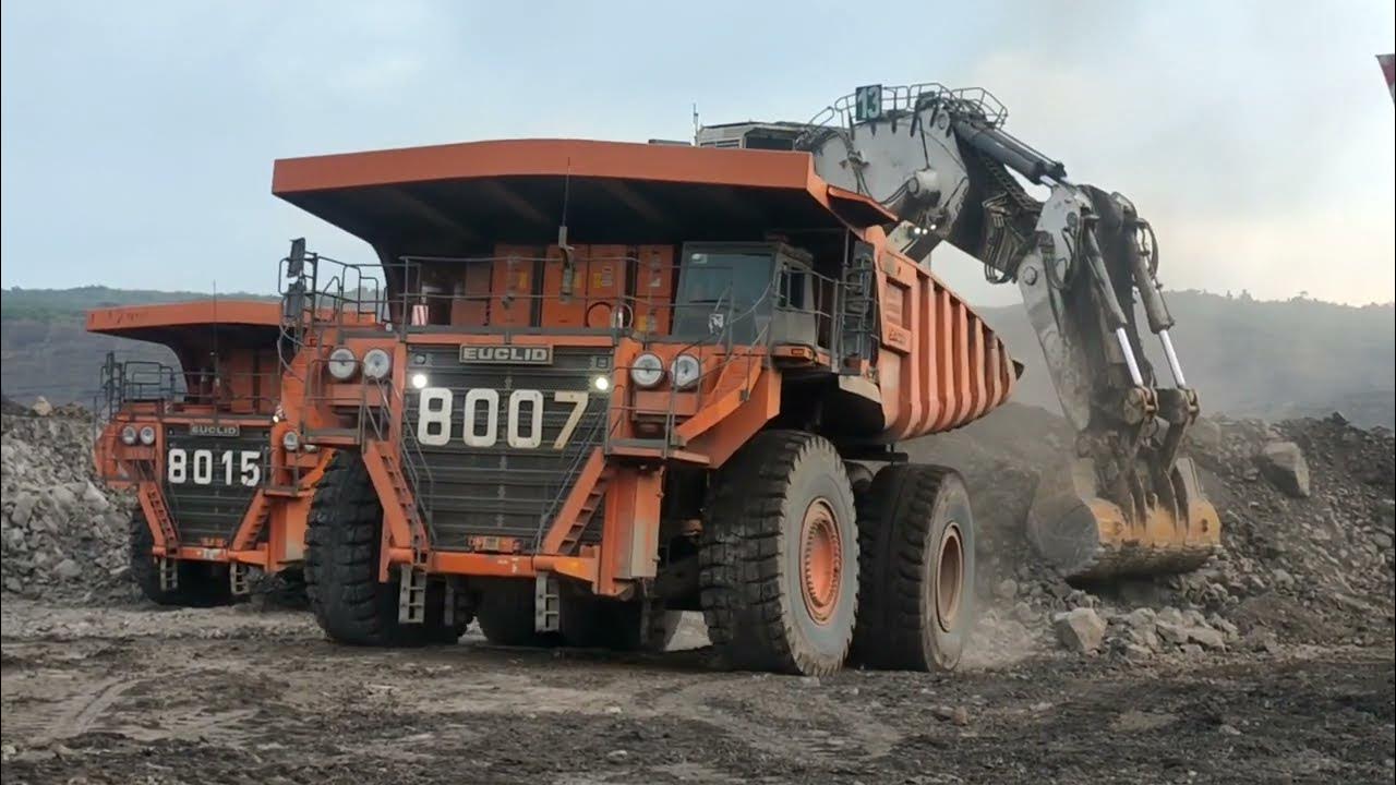 Caterpillar 6015B , Cat 777 , Liebherr 996 , Euclid EH5000 - YouTube