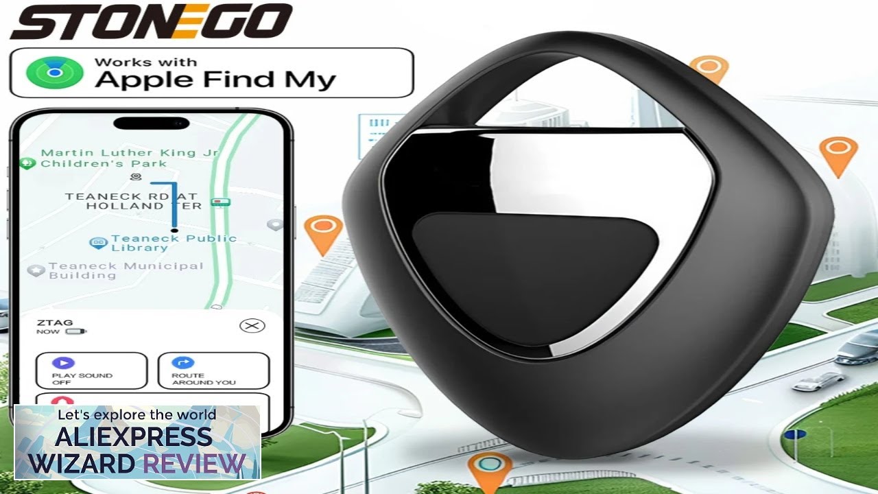 STONEGO Finder Security SmartTrack Link Smart Tag With Apple Find My Key Review - YouTube