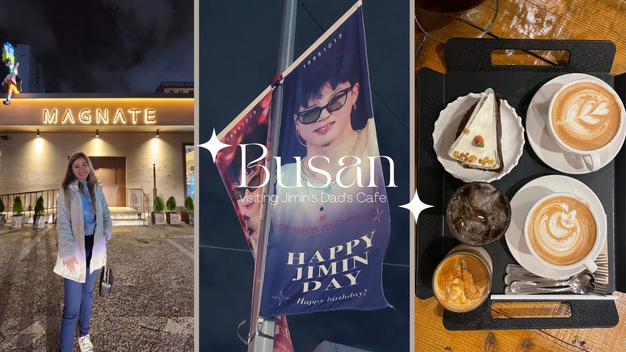 S. Korea Vlog: 🇰🇷 Busan Day 1 Going to Jimin's Dad's Cafe Magnate - YouTube