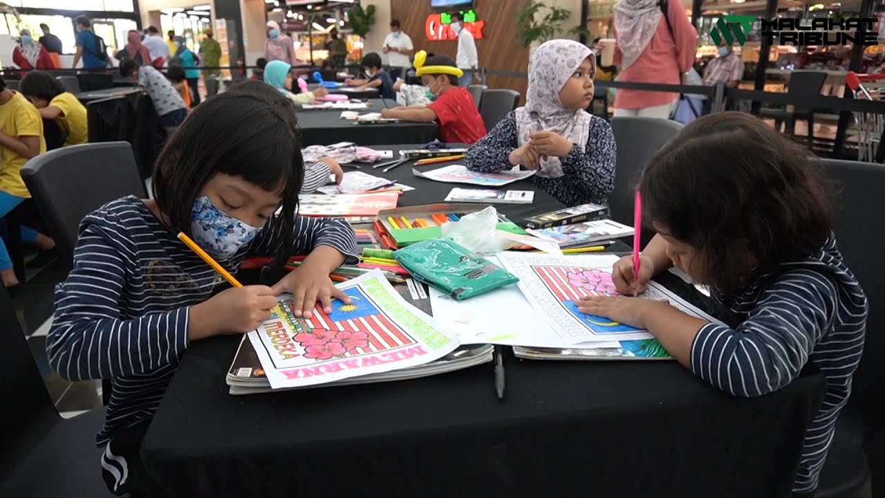 Pertandingan Mewarna Semarakkan Kemerdekaan Malakat Mall meriah - YouTube